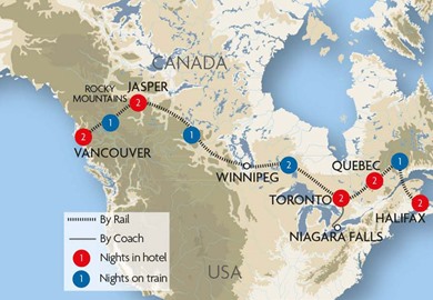 Canada Coast to Coast Tour | Great Rail Journeys