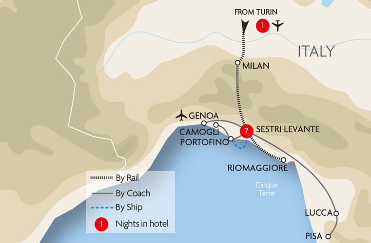 Sestri Levante Train Holidays | Great Rail Journeys