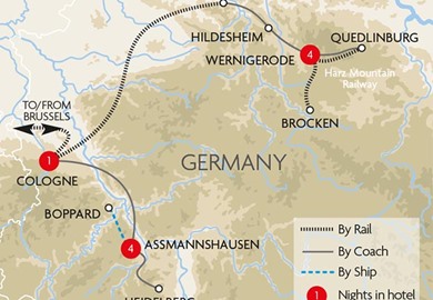 Harz Mountains & Rhine Gorge Tour | Great Rail Journeys
