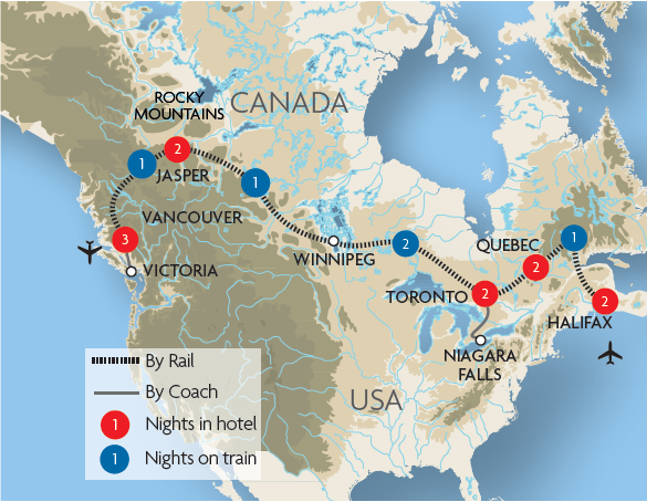 Canada Coast to Coast Tour | Great Rail Journeys