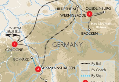 Harz Mountains & Rhine Gorge Tour | Great Rail Journeys