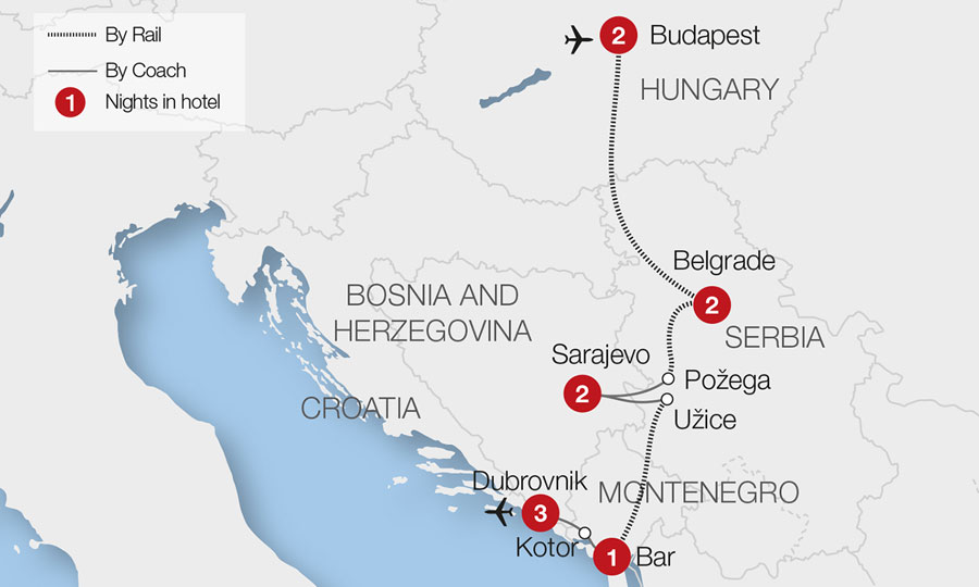 Montenegro Train Holidays & Tours | Great Rail Journeys