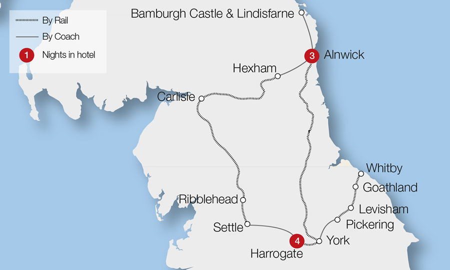 Lindisfarne Priory Train Holidays | Great Rail Journeys