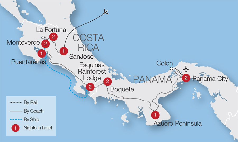 Costa Rica Train Holidays & Tours | Great Rail Journeys