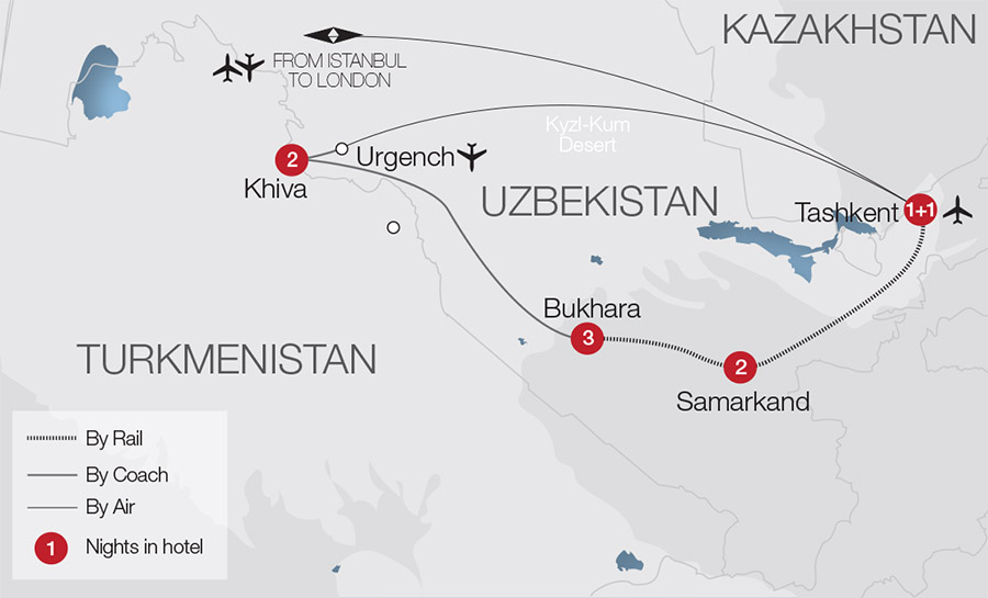 Uzbekistan Rail Holidays & Rail Tours | Great Rail Journeys